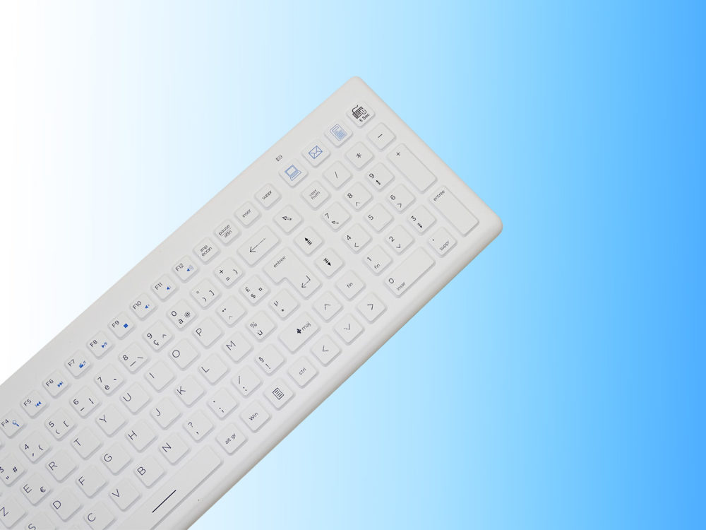 Clavier silicone lavable sans fil. Environnements médicaux - Nicomed
