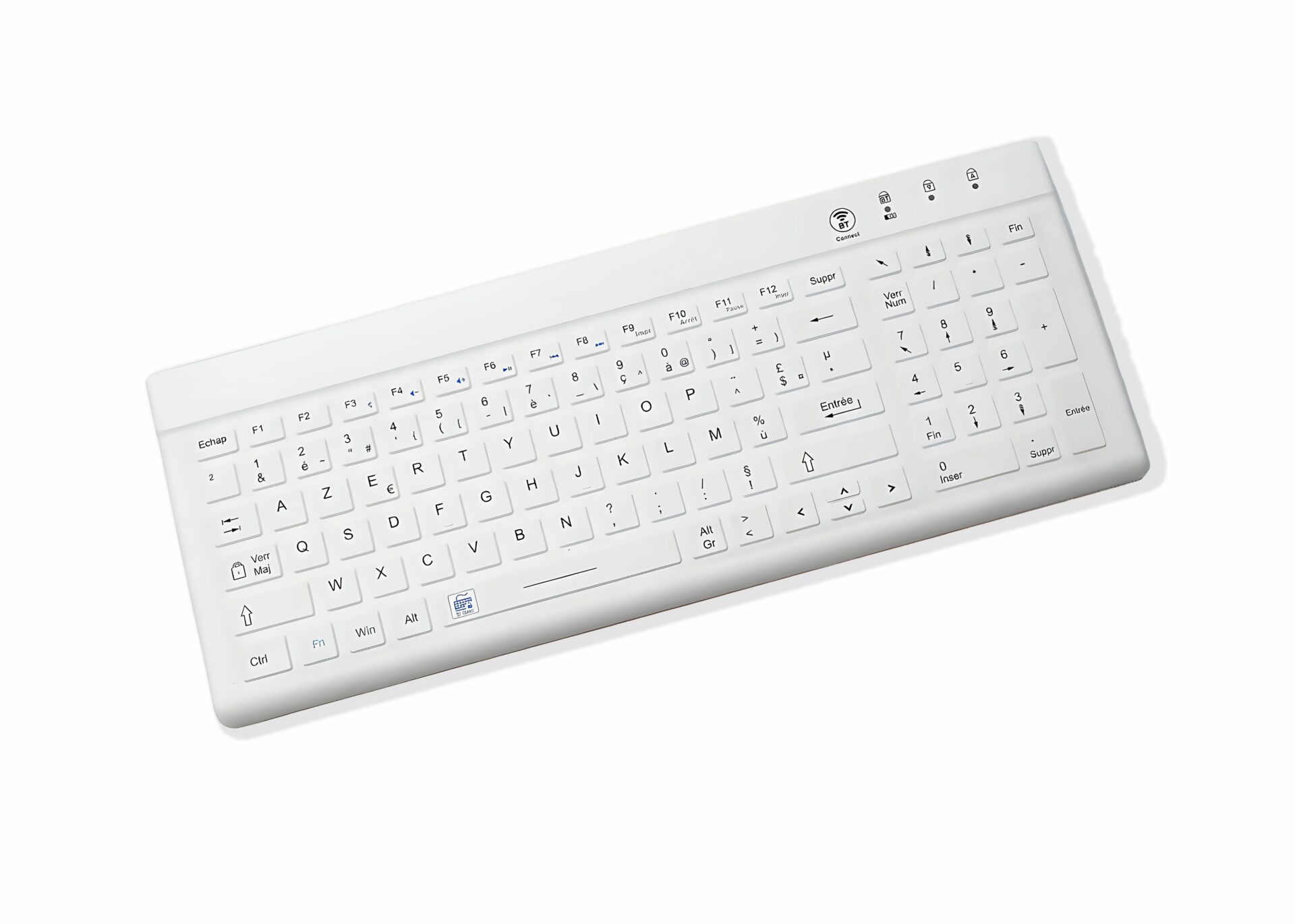 Clavier silicone lavable sans fil. Environnements médicaux - Nicomed