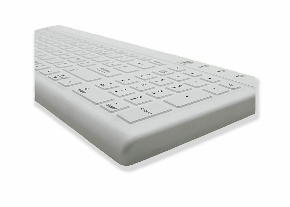 Clavier silicone lavable sans fil. Environnements médicaux - Nicomed